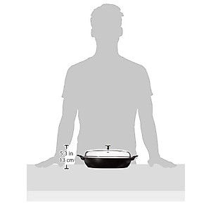 STAUB Braiser with Glass Lid, 3.5-Qt, Matte Black