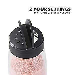 Salt and Pepper Shakers - Home and Kitchen Utensils - Perfect Salt and Pepper Dispenser Set for Your Seasoning - Set of 4 Bottles