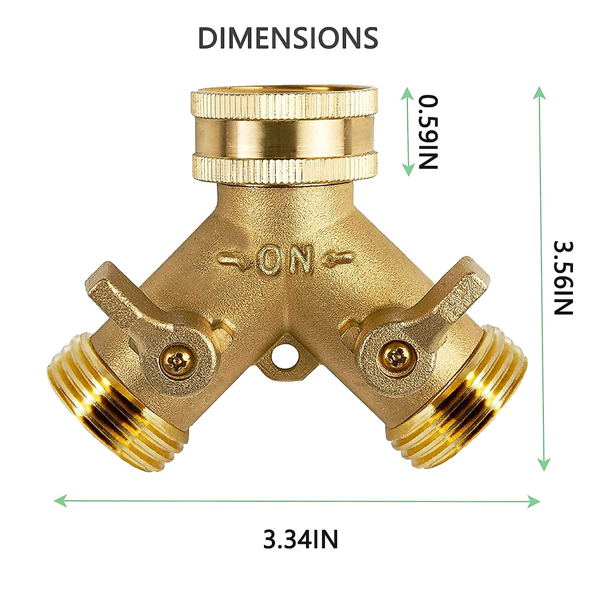 VankRing Garden Hose Y Splitters 2 Way Heavy Duty Brass 3/4" Water Splitter, Garden Water Timer, 2 Kink-Free Faucet Extension Hose Protector with 1 Set Garden Hose Quick Connectors