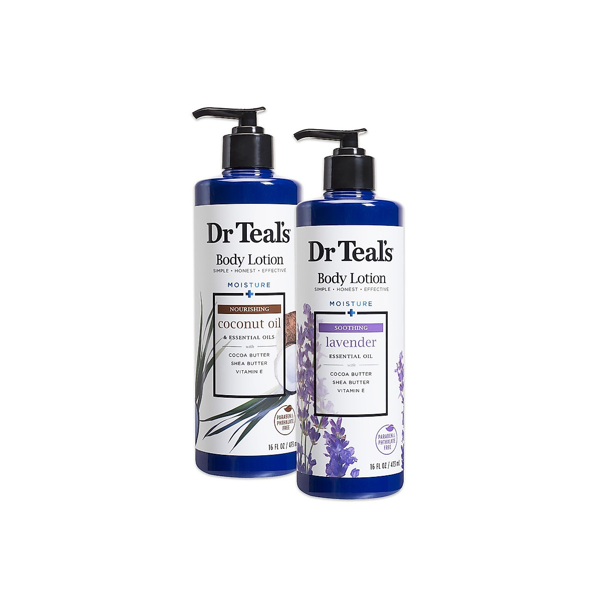 Dr Teal's Body Lotion - Coconut and Lavender, 2 Count - 32oz Total(Packaging May Vary)