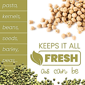 2 Pack - 1 Gallon Mason Jar - Glass Jar Wide Mouth with Plastic Lid - Container for Storing Dry Foods, Spices, Pasta, Legumes and Pet Food - Airtight Kitchen Storage (Black Cap)