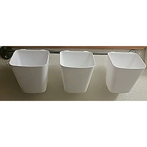 SUNNERSTA Container, white, Set of 4 with Rail Hanger