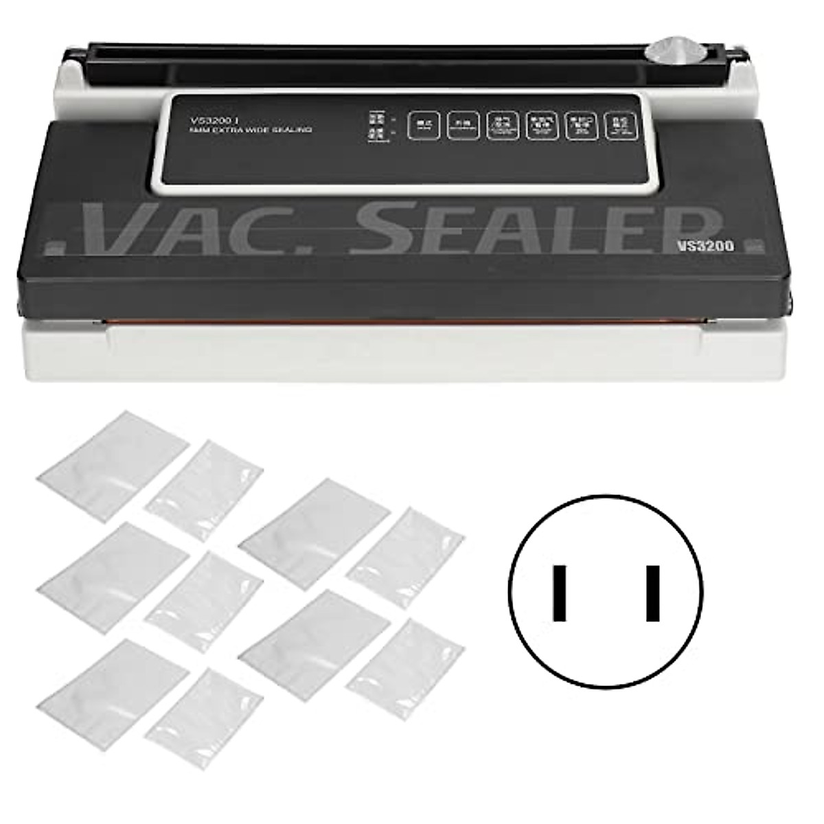 Cosiki Sealing Machine, Leak Proof Food Packing Machine 170W 5mm for Home Use (US Plug 110V)