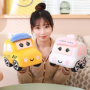 3D Cartoon Ambulance Throw Pillow Hugging Ambulance Plush Ambulance Stuffed Animal Toys Ambulance Pillow Sofa Cushion Ambulance Gift for Kids Or Lovers In Valentine's Day, Christmas or Birthday