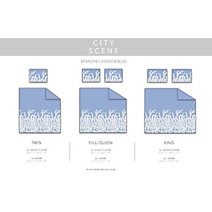 City Scene, Branches Collection, French Blue Duvet Set, King