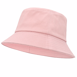 Durio Pink Bucket Hats for Women Teens Travel Summer Packable Beach Sun Hat D Pink