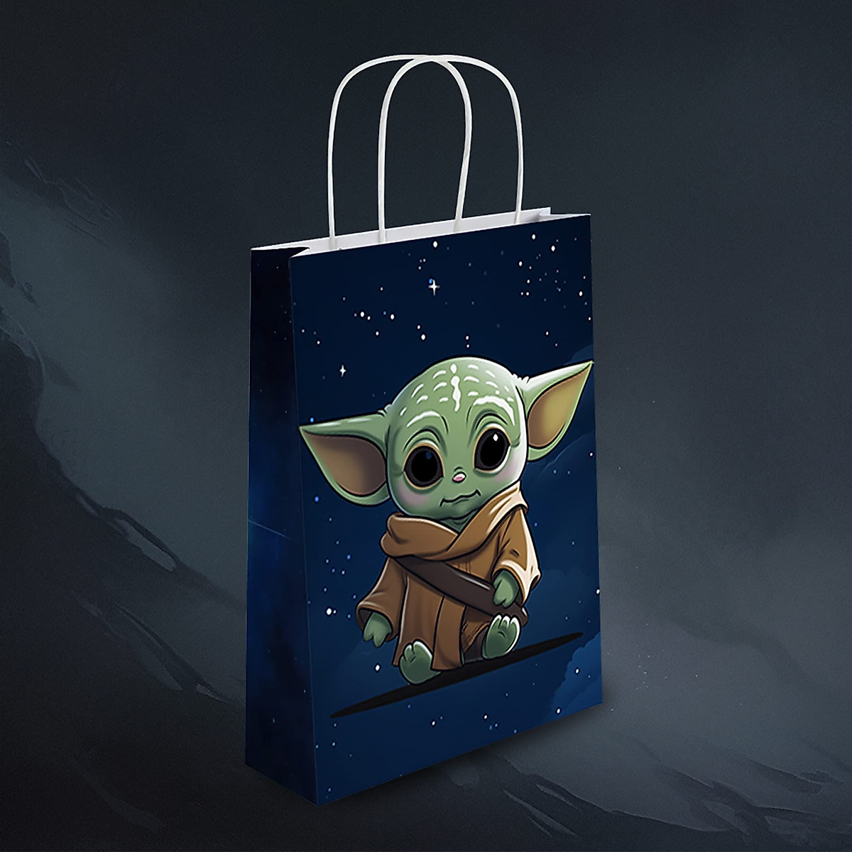 pepdhuk 24 Pcs baby yoda Theme Birthday Party Mandalorian Decorations Gift Bags for yoda Goodie Bags Party Supplies (24)
