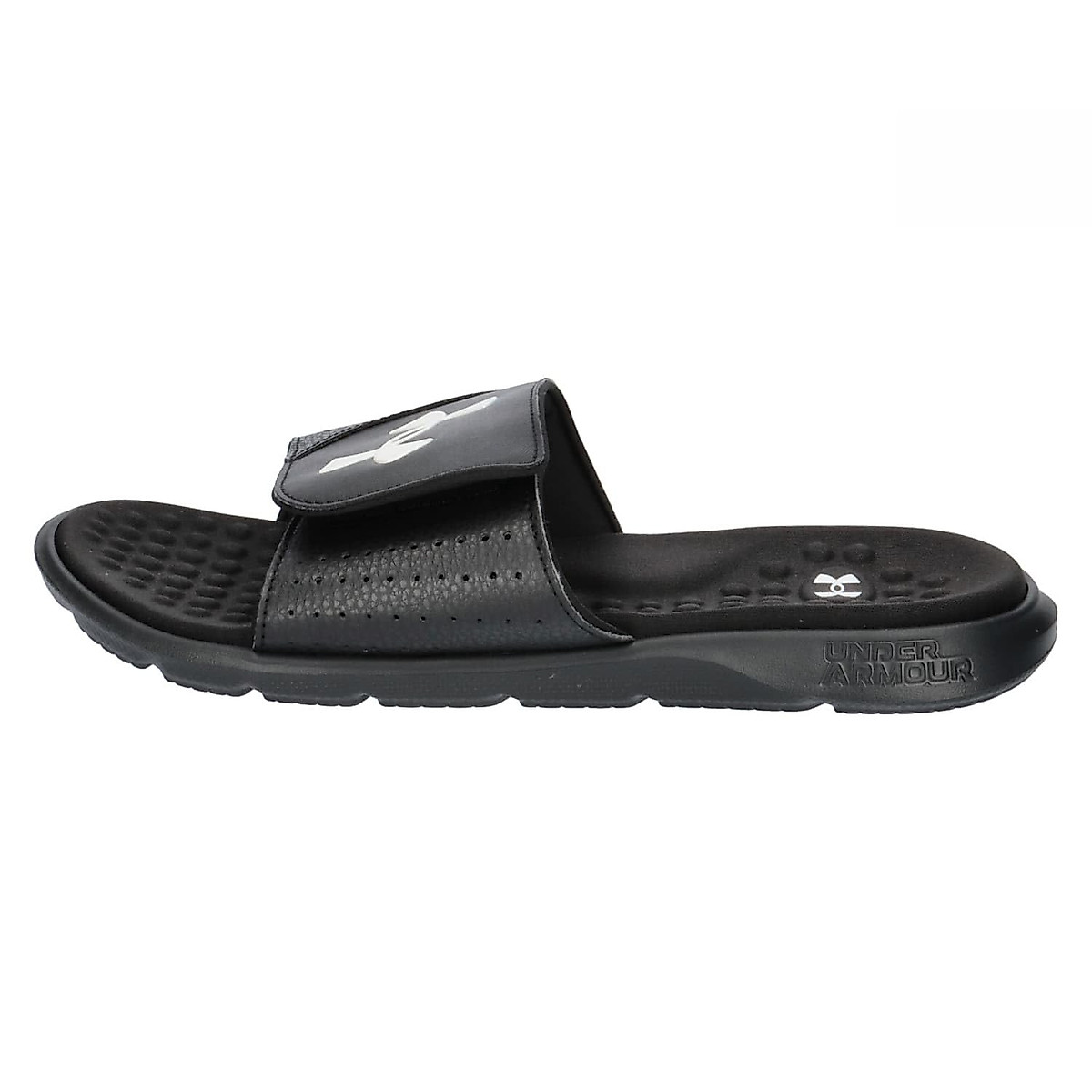 Under Armour Men's Ignite Pro Slide, (001) Black/Black/White, 9, US