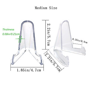 24 Packs(2.3 Inch Thickened edition) Acrylic Card stands, Card Holder Display Stand,Coin Display stand, for Display Magnetic Card Holder,Challenge Medals, Baseball Cards, Sports Cards, Trading Cards