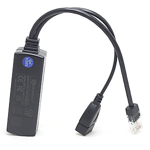 DSLRKIT Active PoE Splitter 48V to 5V 2.4A USB Type A Female 802.3af Power Over Ethernet
