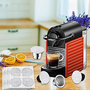 CAPMESSO Espresso Foils -Coffee Pod Seal Lids to Reusable Nespresso Capsules Refillable Pods Compatible with Nespresso Original Line Machines 120PCS/Package