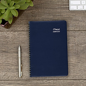 Mead Telephone & Address Book, Large Print, 700+ Entries, 4-7/8" x 8", Color Selected for You, 1 Count (TLMM0410)