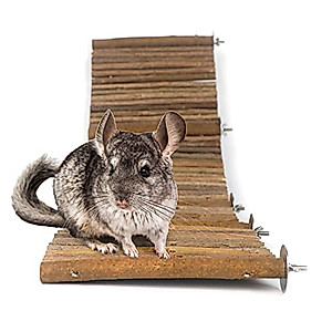 Chinchilla Cage Natural Wood Flexible Platform Toy, Chinchilla Running Wheel Fence, Small Animal Climbing Toys for Chinchilla Guinea Pig Rabbit Hamsters Gerbils Rat and Other Small Animals