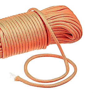 Amazon Basics 550 Type III Paracord, 7-Strand Core, High Strength - 5/32 Inch x 100 Foot (4mm x 30m), Orange