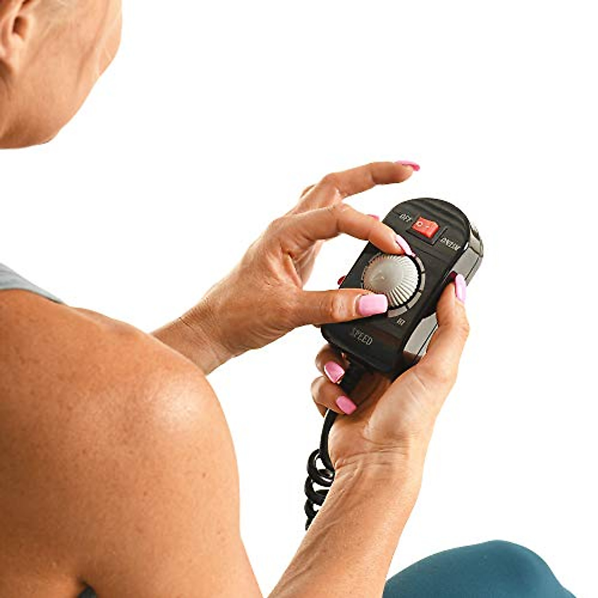 Exerpeutic 2000M Motorized Electric Legs and Arms Pedal Exerciser - Mini Exercise Bike for Work from Home Fitness - Black