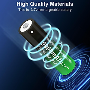 CPZZ 3.7volt 18650 Rechargeable Battery 3.7v Battery 18650 Rechargeable Battery Lithium 3.7 Volt Button top for flashlights and headlamp，Headlight etc (2pack-3.7v)