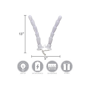 elope White Light-Up Insect Bug Antennae Costume Headband for Adults and Teens