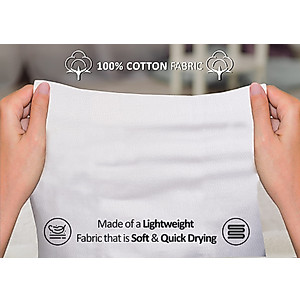 RUVANTI 6 Pack Birdseye Flat-Fold Cloth Diapers for Babies, 100% Cotton Extra Large Reusable Diapers 24x24 Inches, Baby Burp Cloths