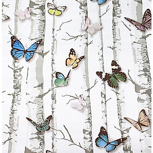 Redodeco Pretty Butterfly Rural Style Adhesive Paper Shelf Liner Peel Stick Dresser Drawer Sticker Home Deco 17.7inch by 96inch