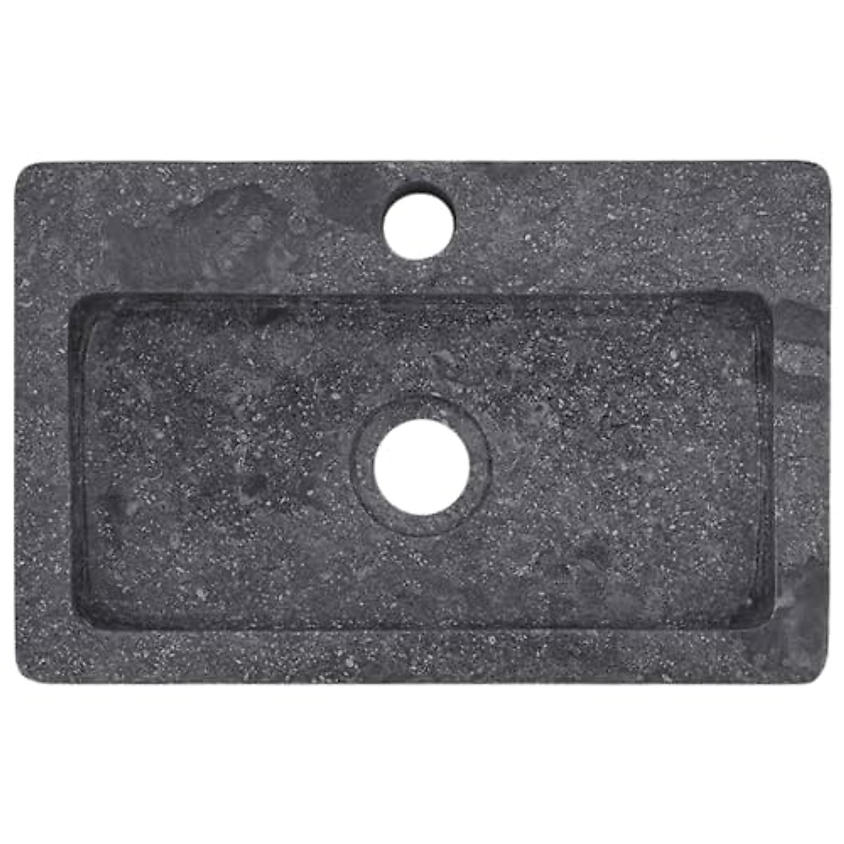 Wall-mounted Sink Gray 15"x9.4"x2.6" Marble,Marble WallMounted Sink: Modern Elegance for Your Bathroom or Washroom Bath Fixtures，Bathroom Sinks