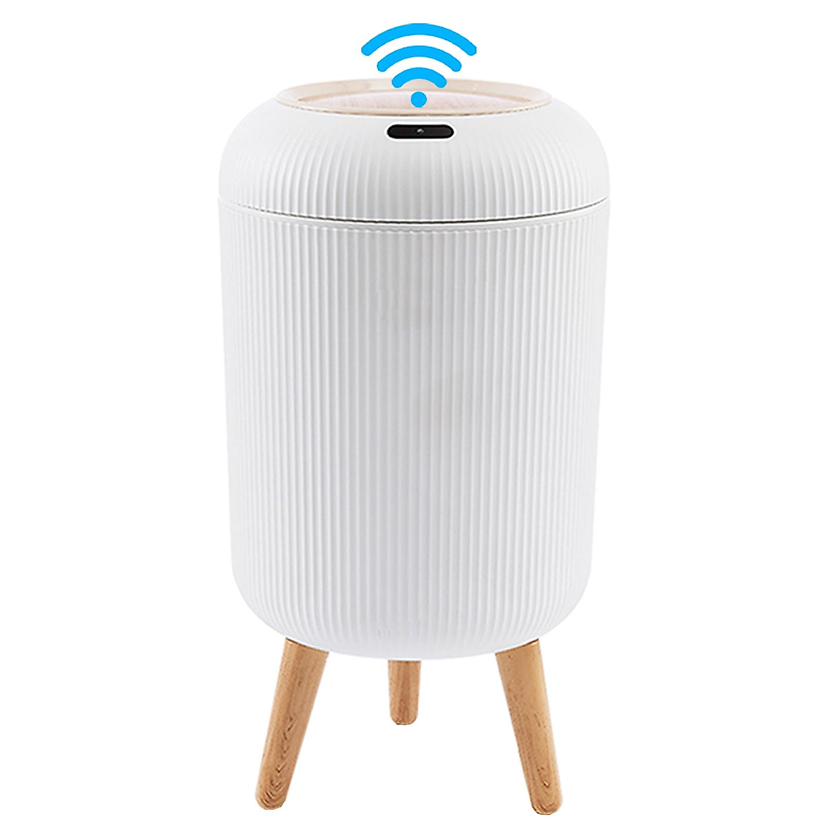 URALFA Motion Sensor Trash Can with Lid, 3 Gallon / 11 L Automatic Bathroom Trash Can, Touchless Trash Bin, Smart Plastic Garbage Can with Removable Legs for Bathroom, Bedroom, Kitchen, Office, White