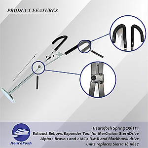 HeuroFosh 45497A1 Exhaust Bellows Expander Tool for Mercury Marine MerCruiser Stern Drive Alpha 1 Bravo 1 and 2 MC-1 R-MR and Blackhawk drive units 8M0096108 Sierra 18-9847