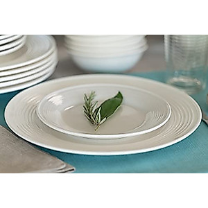 10 Strawberry Street Nova White Round 62-Piece Dinnerware Set, Service for 6
