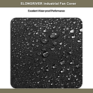 ELONGRIVER Industrial Fan Cover, Waterproof & Dustproof Cover for Wall Mount Fan, Pedestal Fan and Outdoor Fans in Heavy Duty Polyester