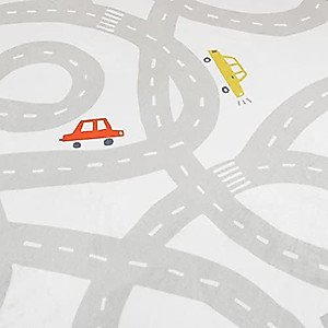 Road Traffic Kids Rug Children Playing with Cars Playmat 3x5 ft,Washable Play Carpet for Kids Playroom,Non-Slip Have Fun Safe Baby Nursery Rug for Toddler Boy? Bedroom Game Room Grey