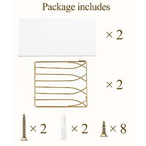 Sivapleso Floating Nightstand, White and Gold Small Wall Mounted Night Stands Modern Minimalism Hanging Bedside Table