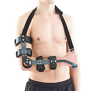 Neo-G Post-Operative Elbow Brace – For Ligament Injuries, Pre/Post Surgery, Joint Protection & Stability, Rehabilitation, Arthritic & Meniscus Pain - Class 1 Medical Device – Right – Black – Unisex