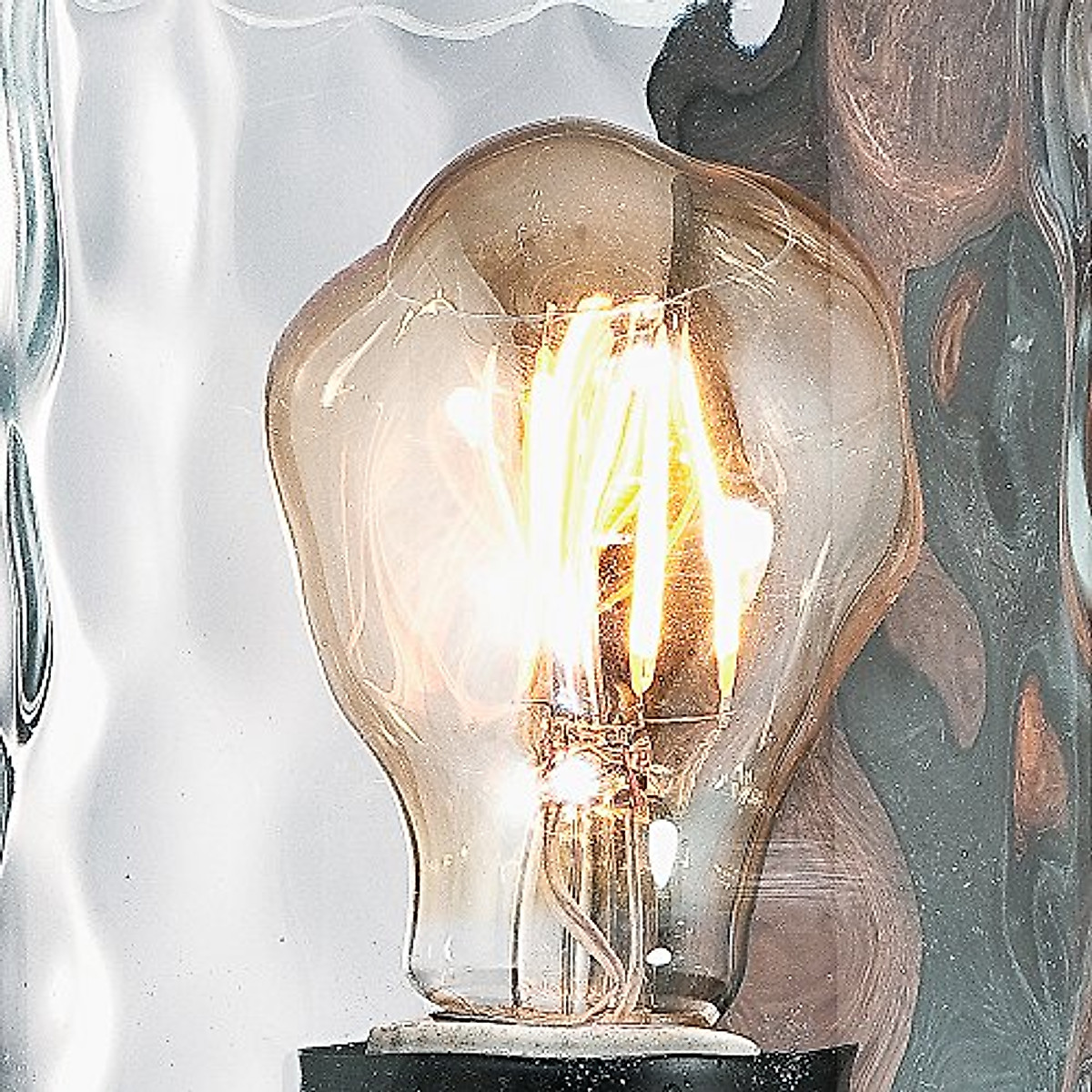 Westinghouse Lighting 6331600 Barnwell One-Light Indoor Wall Fixture, Textured Iron and Barnwood Finish with Clear Hammered Glass, 1, Iron & Barnwood