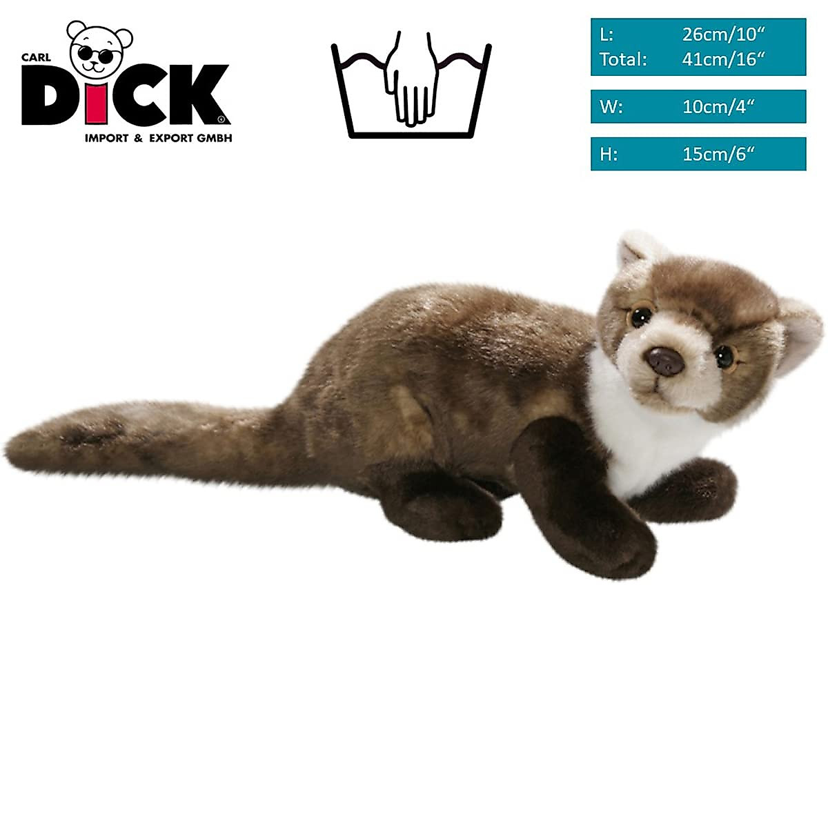 Carl Dick Marten 9.5 inches, 41cm, Plush Toy, Soft Toy, Stuffed Animal 2682