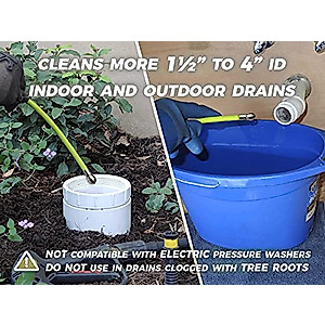 Sewer Jetter - 50 FT JetSnake Drain Cleaner for Your Gas Pressure Washer