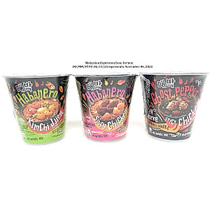 Daebak Ghost Pepper Spicy Black Noodles Tik Tok Spicy Challenge Spicest Noodle, Authentic Spicy Recipe Hottest Pepper in the World Asmr Challenge (2 Cups Ghost Pepper Spicy Chicken) - 2 pack