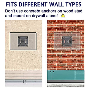 SJBRWN RV TV Wall Mount Fit Most 14-24 Inch Flat Screen Low Profile Metal Bracket Ultra Slim Monitor Mount 17 19 21" Fixed Small Camper Monitor Wall Mount Bracket VESA Up to 100x100mm Max Load 33lbs