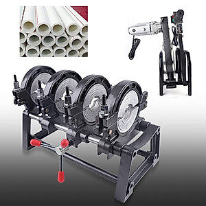 TFCFL Pipe Welder, Manual Tube Butt Fusion Welding Machine 4 Clamps for PE PP PB PVDF HDPE PVC 2.48"-6.30" (63-160mm)