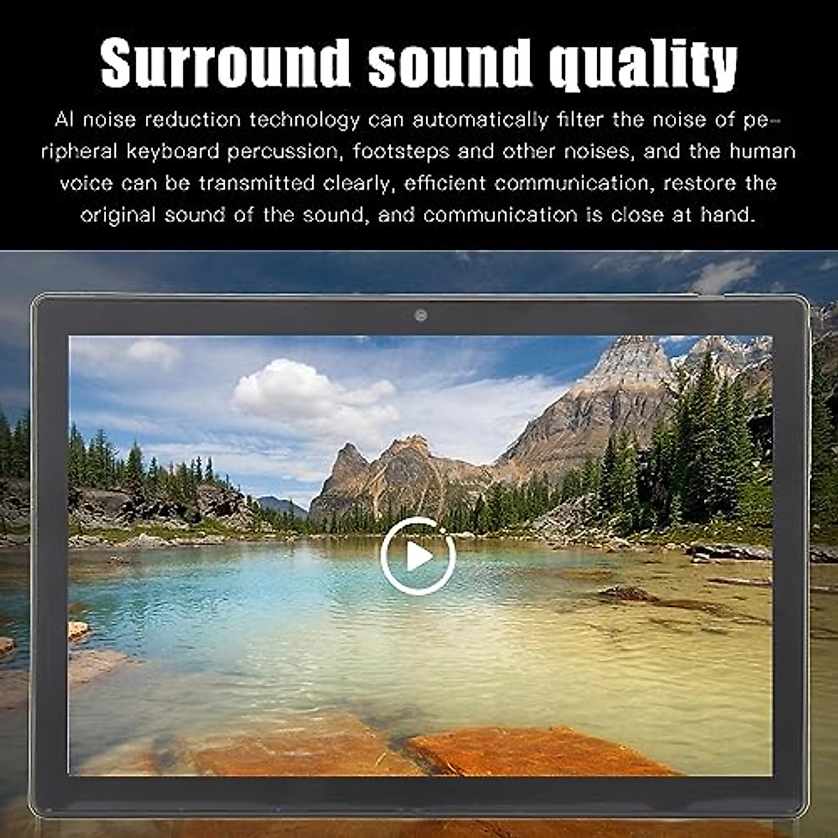 2 in 1 10.1 Inch Tablet, 4G Network 2 in 1 Tablet 100-240V with Keyboard for Android 12 for Home (US Plug)
