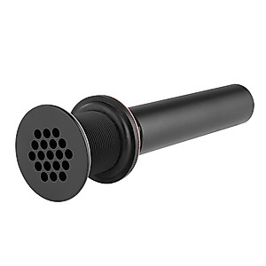Grid Drain Strainer Assembly Without Overflow for Bathroom Sink, C.O. Plug Grid Lavatory Drain, Bathroom Sink Grid Strainer by Artiwell, Matte Black