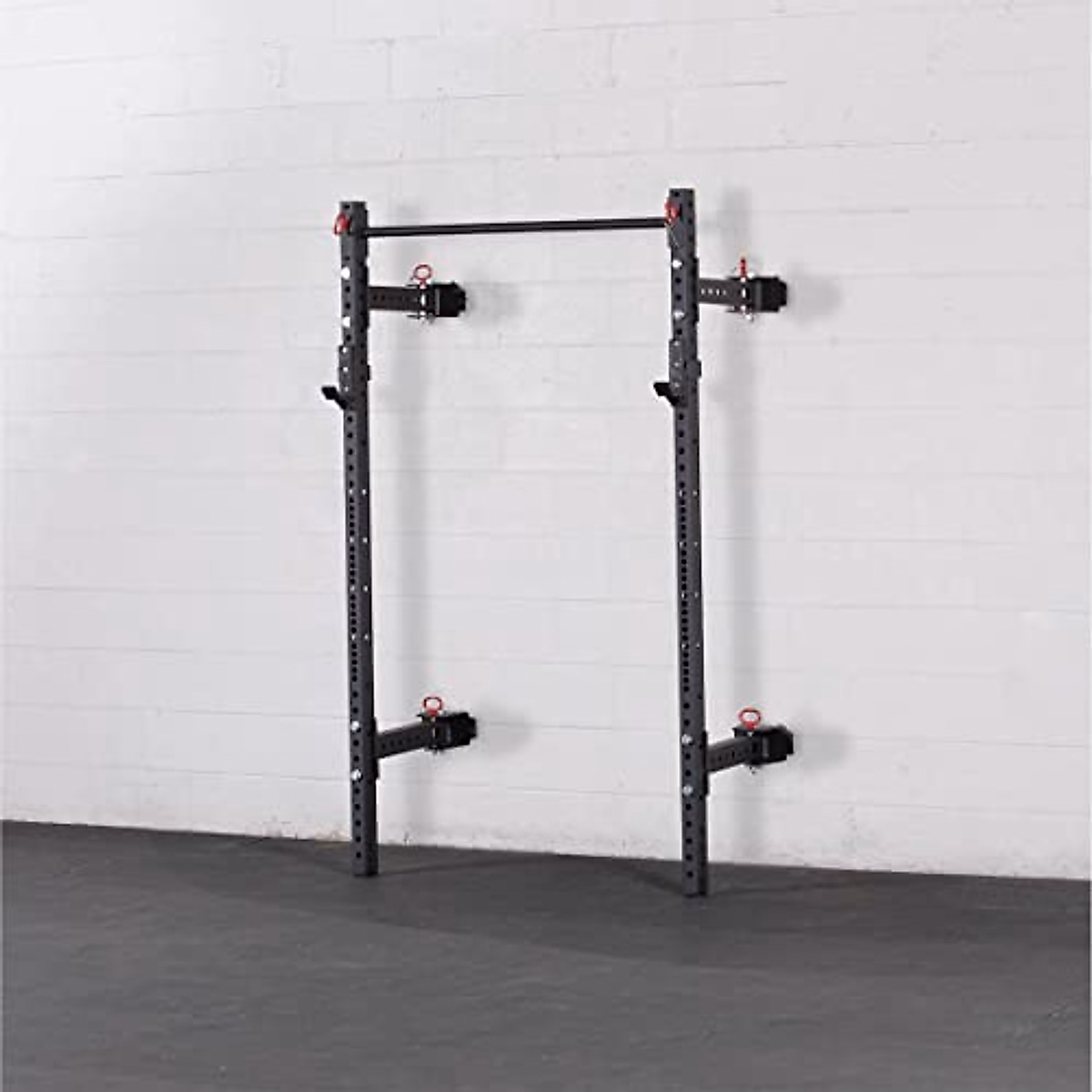 Titan Fitness T-3 Series 82-inch Wall Mounted Folding Power Rack, Space Savings Rack, Folds up to 5â€ from the Wall