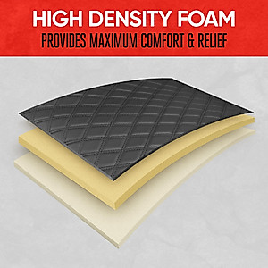 Motor Trend Car Seat Cushion, 2 Pack - Diamond Stitched Faux Leather Seat Covers for Cars Trucks SUV, Black Padded Car Seat Covers with Storage Pockets, Premium Automotive Seat Covers for Front Seats