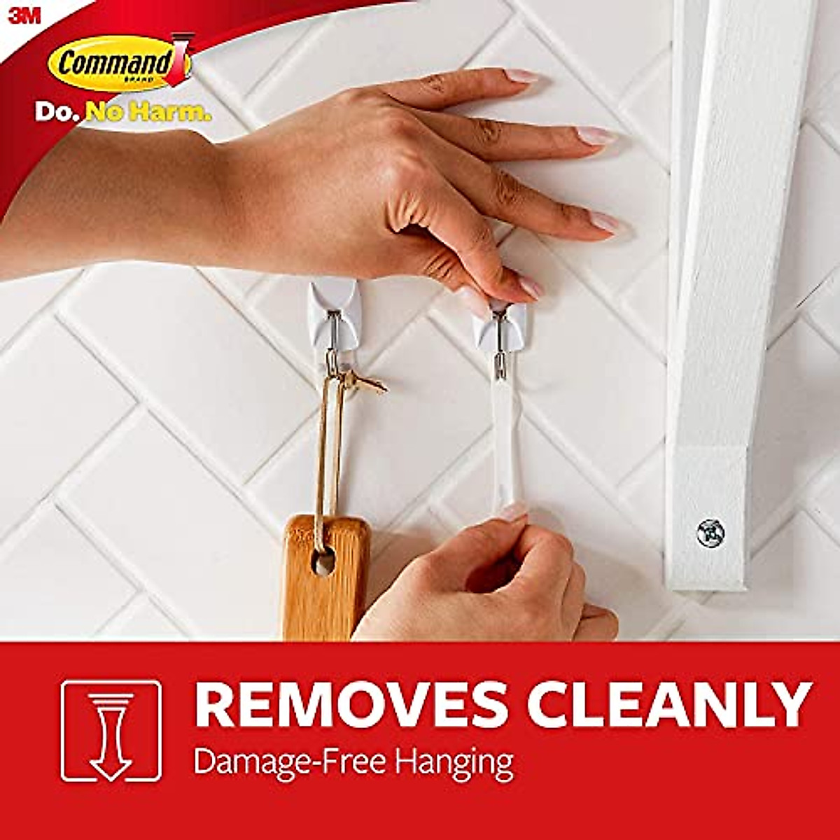 Command Wall Hooks Bundle - Command Small Wire Toggle Hooks 16 Hooks with Large Utility Hooks 7 Hooks, Command Strips Included