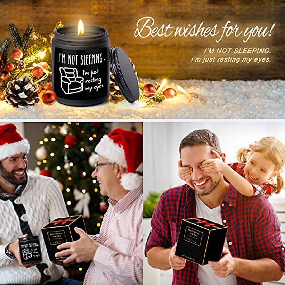 Birthday Gifts for Dad Men from Daughter Son Unique Gifts for Boyfriend Relaxing Gifts for Daddy Unique Scented Candle Gifts for Dad Men Him from Wife