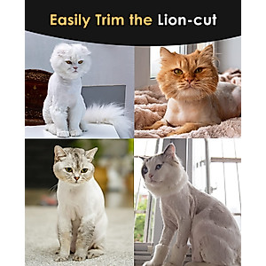 oneisall Cat Clippers for Matted Hair, Quiet Cat Shaver for Long Hair, Cordless Cat Hair Trimmer for Grooming, 2 Speed Pet Shaver Cat Grooming Kit for Cats Small Dogs Animals (Purple)…