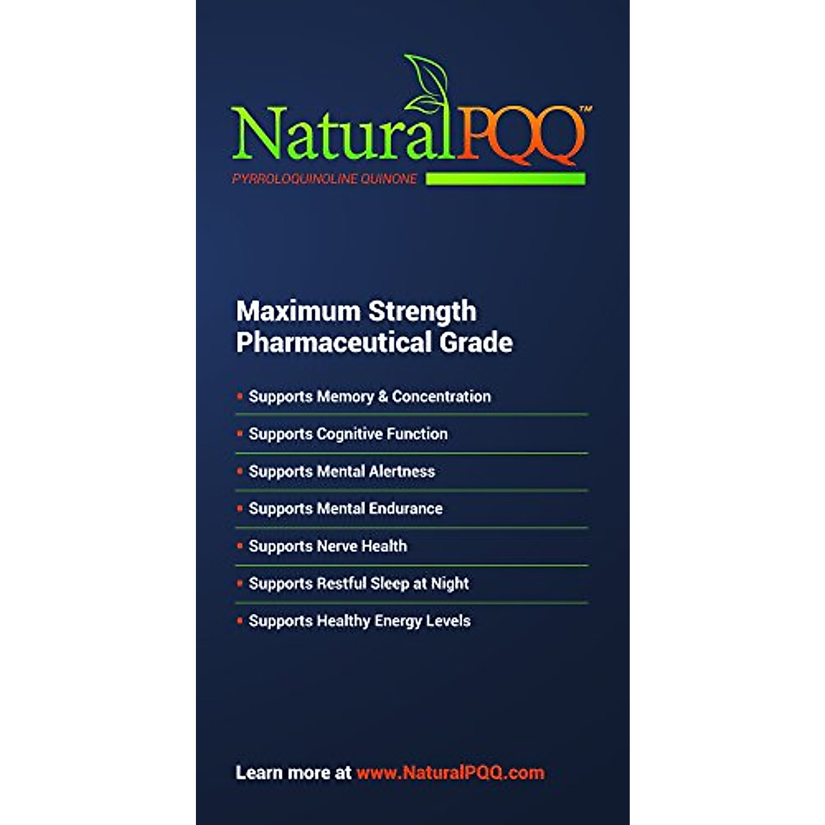NaturalPQQ - Cellular Energy for The Active Lifestyle - 20mg PQQ, Mitochondrial Biogenesis