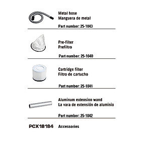 Porter-Cable 4 Gallon Ash Vacuum, 4 Peak HP Ash Vac with Powerful Suction for Fireplaces, Wood Burning Stoves, Bonfire Pits, and Pellet Stoves-PCX-18184 , Black