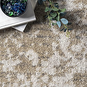 nuLOOM Deedra Modern Abstract Area Rug - 5x8 Area Rug Modern/Contemporary Beige/Ivory Rugs for Living Room Bedroom Dining Room Kitchen