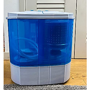 ZENY Portable Clothes Washing Machine Mini Twin Tub Small Laundry Washer Aparment Spin Dryer 9.9lbs Capacity Lightweight for Dormitory, RV