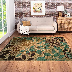 Mohawk Home Bella Garden Floral Indoor/ Outdoor Patio Printed Area Rug, 5'x8', Multicolor