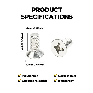 YAKEFLY 12 Packs Stainless Steel Brake Disc Rotor Screws for Front and Rear,Retaining Hardware Bolts Screw Kit,Screw Rotor Brake Disc Retaining 93600-06014-0H Replacement